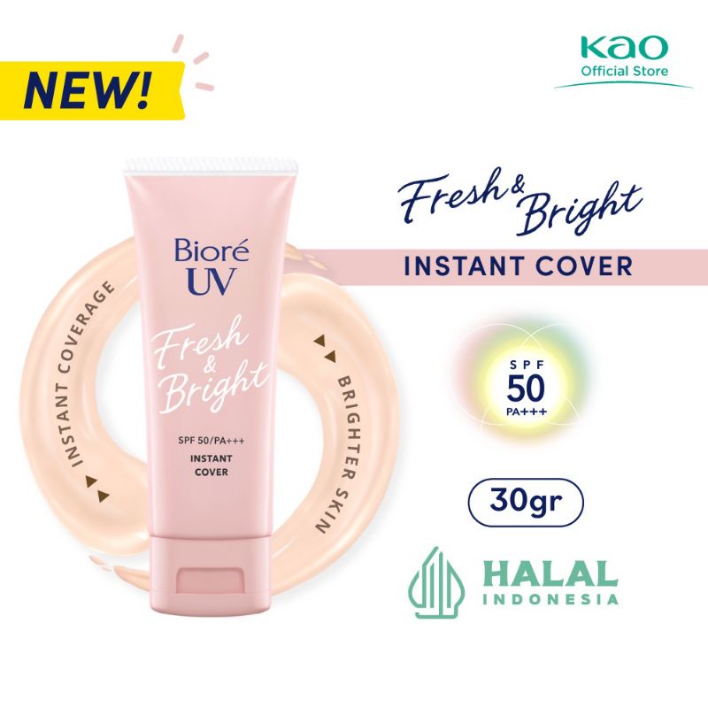 Jual Mahkota - BIORE UV FRESH & BRIGHT INSTANT COVER SUNSCREEN SPF 50 ...