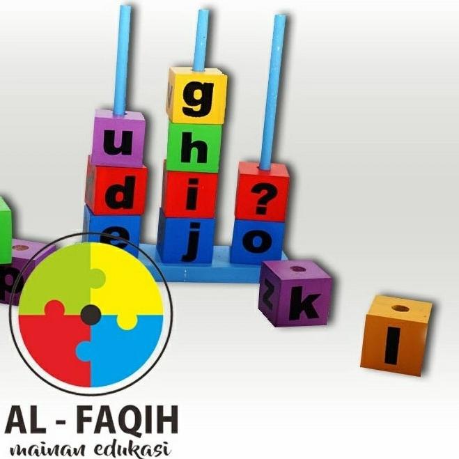 Jual langsung order saja] Mainan Edukasi Anak-Balok Susun Huruf Abjad ...
