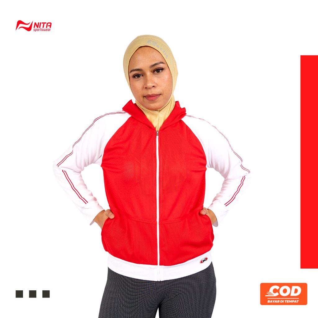 Jual Jaket Merah Putih Sporty Bahan Billabong J126 | Shopee Indonesia
