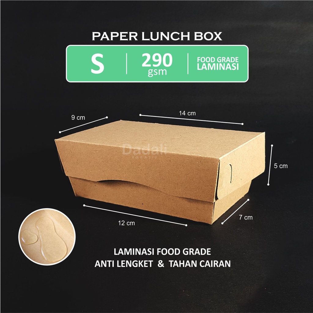 Jual Lunch Box Size S Kotak Makan Ukuran S Laminasi Tebal 290 gsm Paper ...