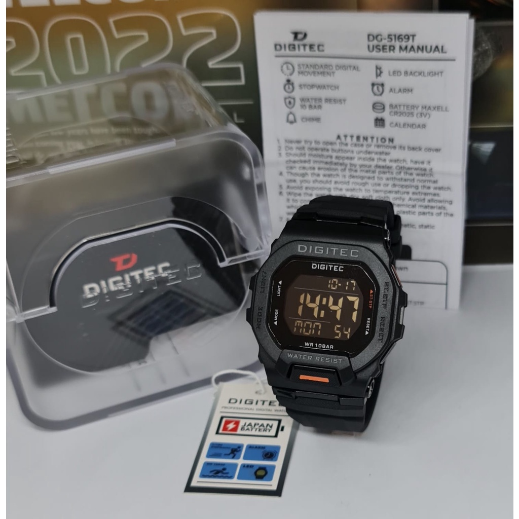 Jual Jam Tangan Pria Digitec 5169 Original | Shopee Indonesia
