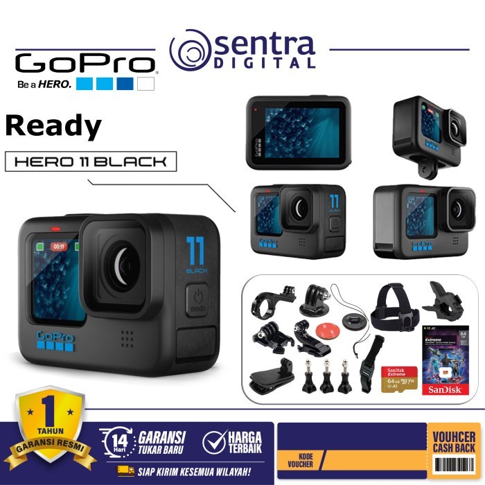 Jual GoPro Hero 11 // Go Pro Hero 11 Hero11 Action Camera GARANSI RESMI | Shopee Indonesia