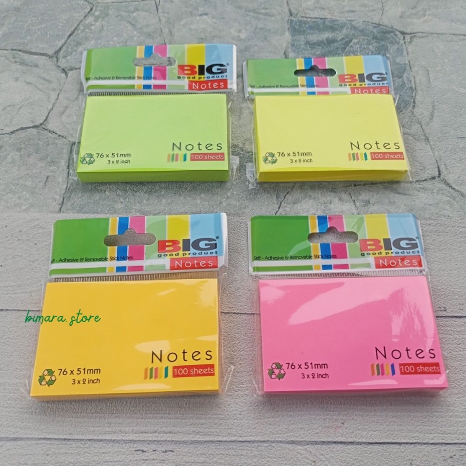 Jual BIG Sticky Notes 3x2 (76x51)/Tumpuk Pembatas dan Penanda kertas ...