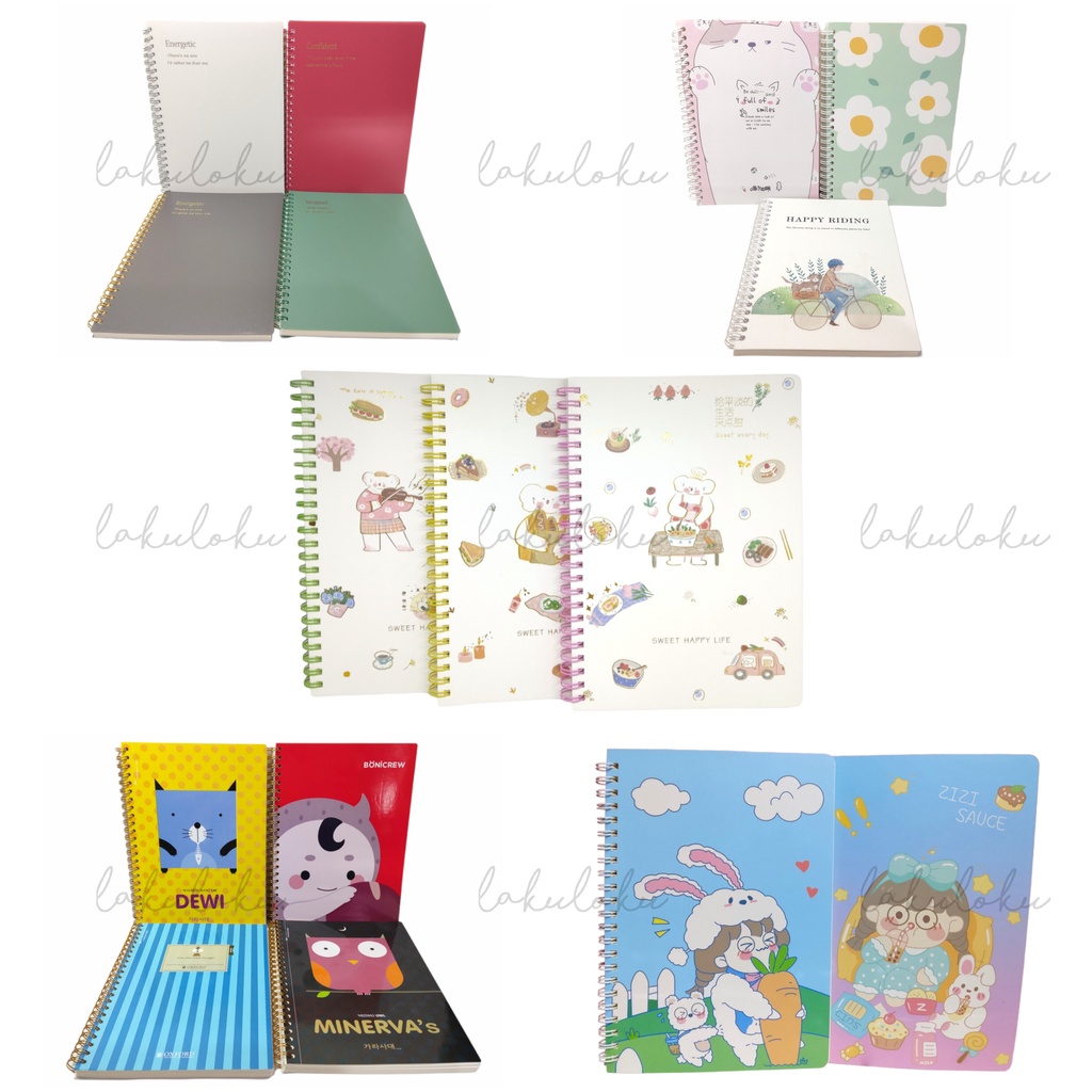 Jual Buku Notes / Notebook Spiral Ukuran A5 Fancy | Shopee Indonesia