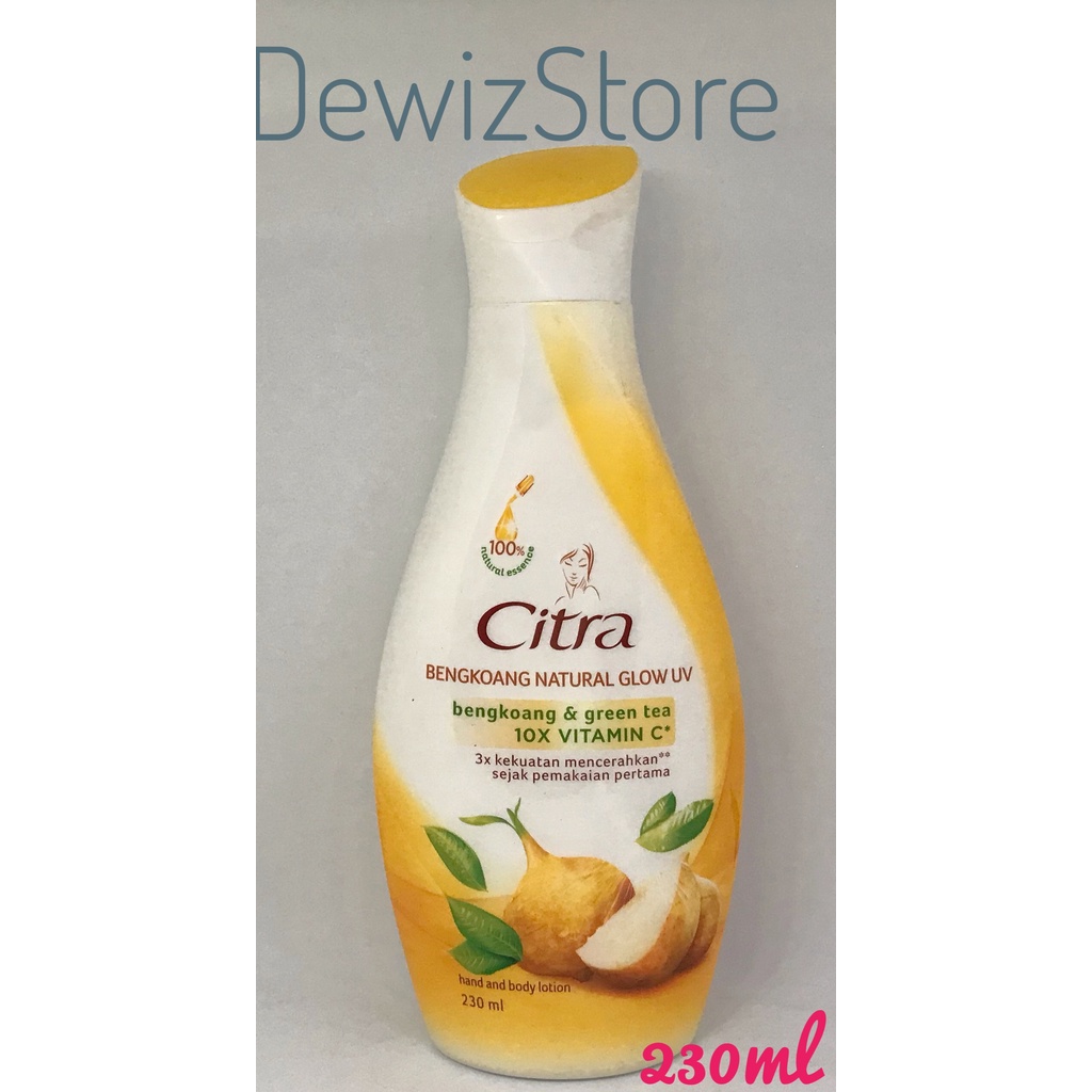 Jual CITRA HAND AND BODY LOTION NATURAL GLOWING WHITE UV BENGKOANG - 210ML | Shopee Indonesia