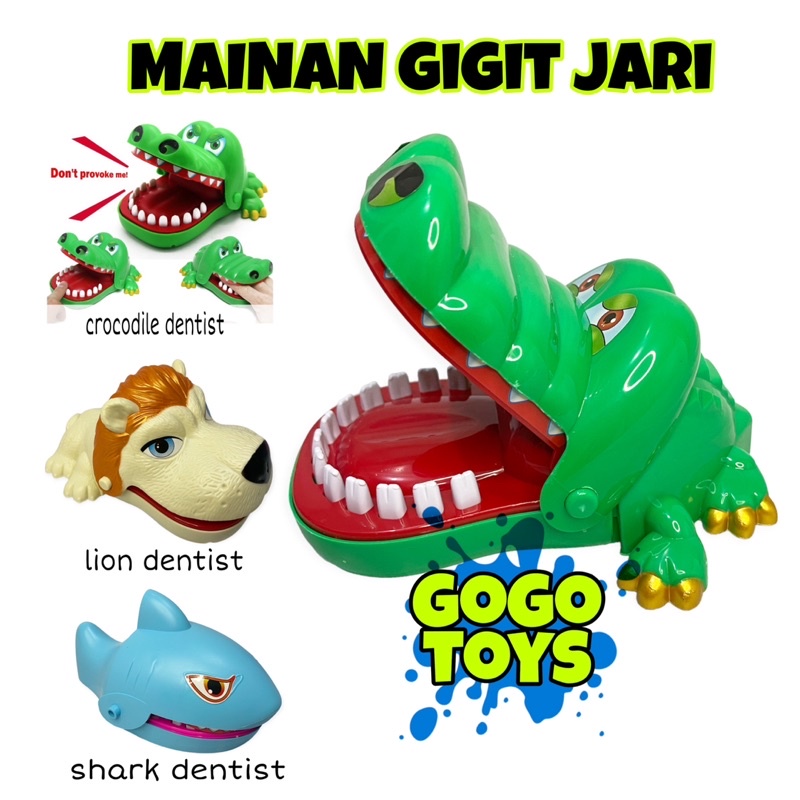 Jual CROCODILE DENTIST packing dus/ Mainan Gigit Buaya/ mainan prank ...