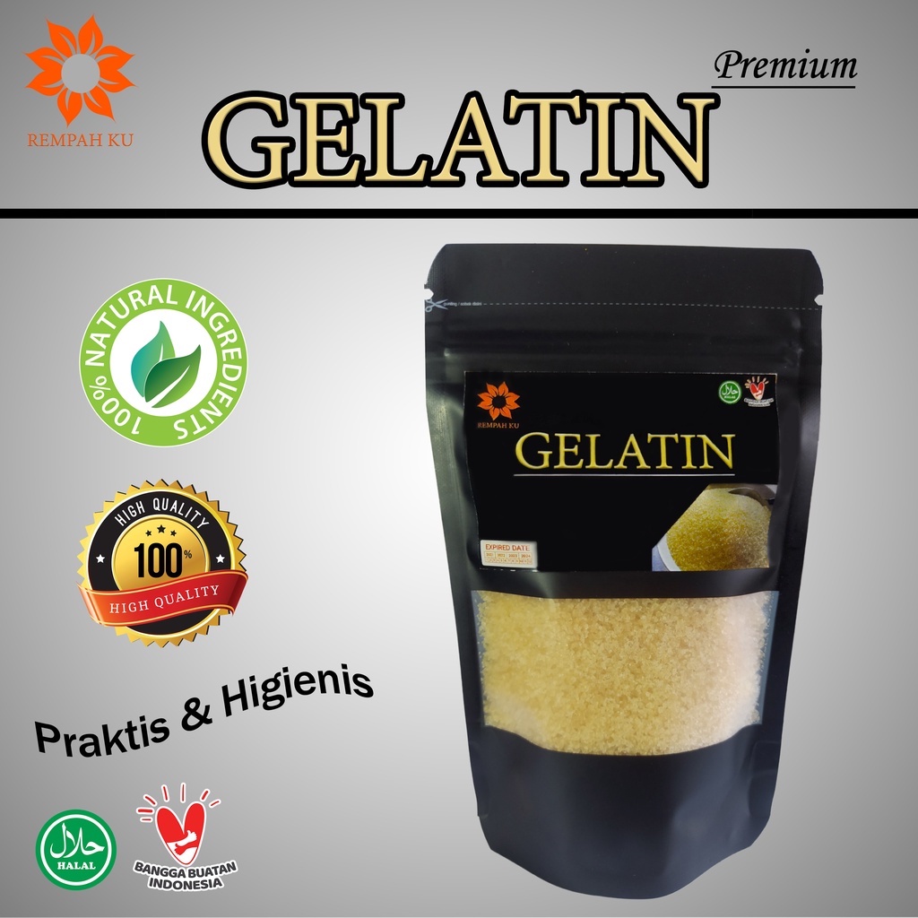 Jual Gelatin Sapi Gelatine Bubuk Halal Komedo Ekstrak Kolagen Sapi Asli Alami | Shopee Indonesia