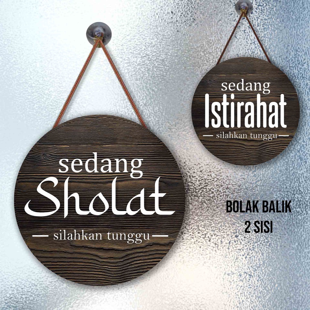 Jual Sedang sholat, sedang istirahat, sign board bolak balik | Shopee ...
