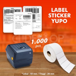 Jual Kertas Label YUPO 50 x 20 Sticker Barcode 50x20 Isi 1000 pcs ...
