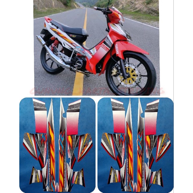 Jual Striping Stiker Lis Les Body Motor Yamaha FIZ R 2004-2005 Full Set ...