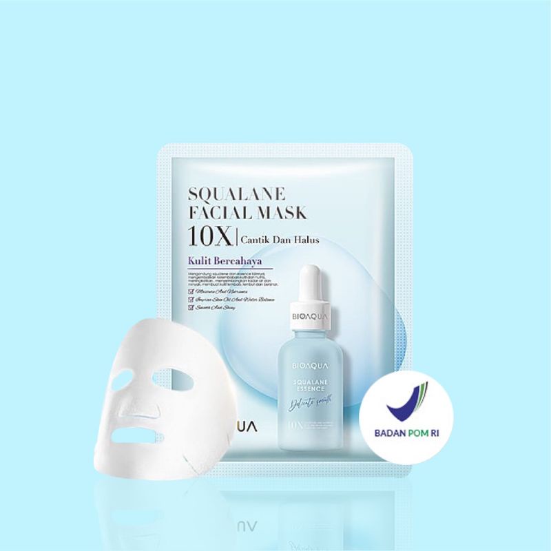 Jual BIOAQUA sheet mask 10x the effect masker wajah whitening | Shopee Indonesia