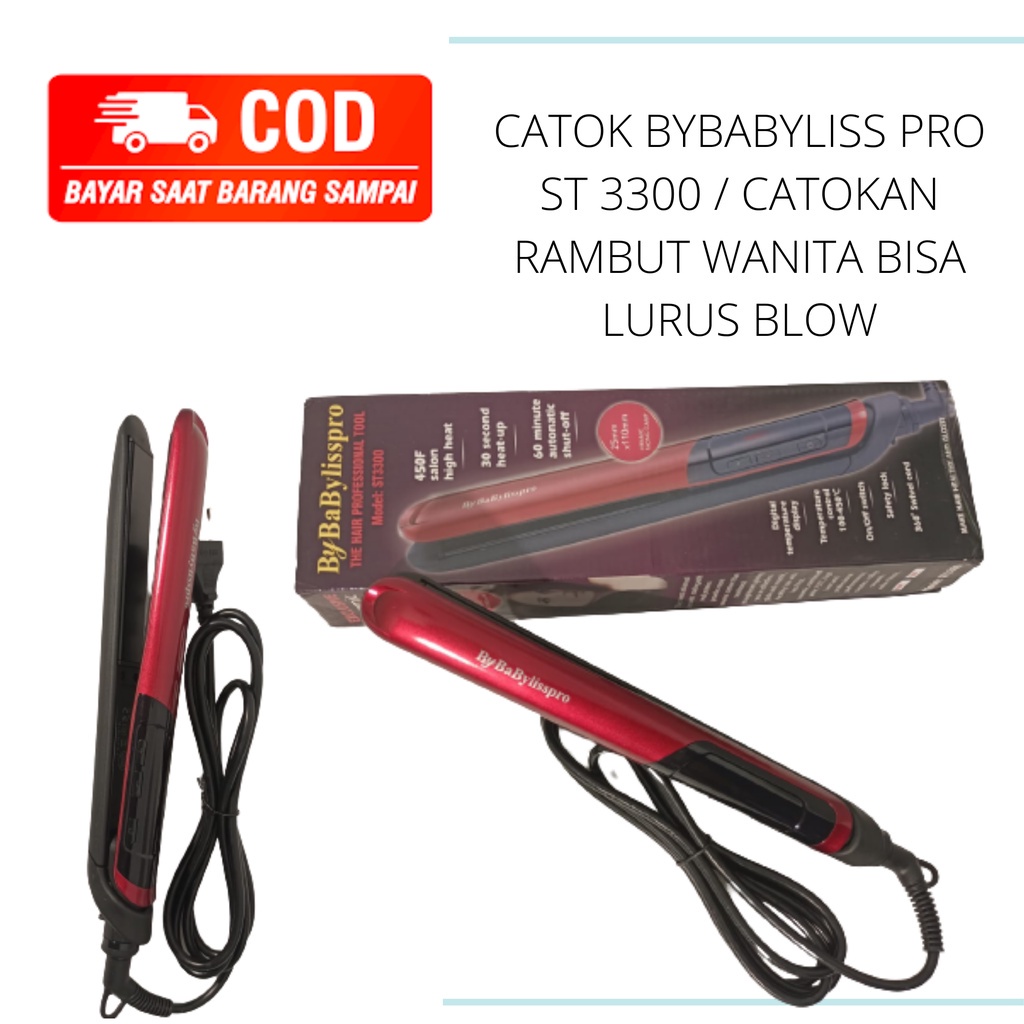 Jual CATOKAN NANO ION ST 3300 , CATOKAN RAMBUT 2IN1 , BISA LURUS CURLY ...