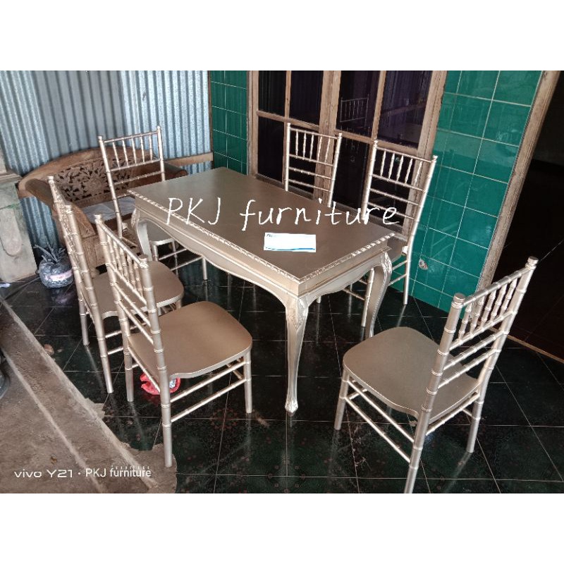 Jual meja akad nikah set kursi tifani / kursi tifani set meja | Shopee ...