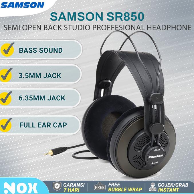 Jual Headphone Samson Sr850 Profesional Studio Rekaman Bass Sound ...