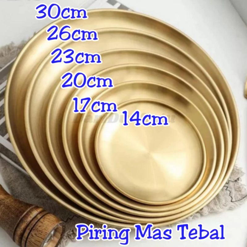 Jual Piring Makan Mas Sultan / Piring Korea Mas Gold Plate 20cm ...