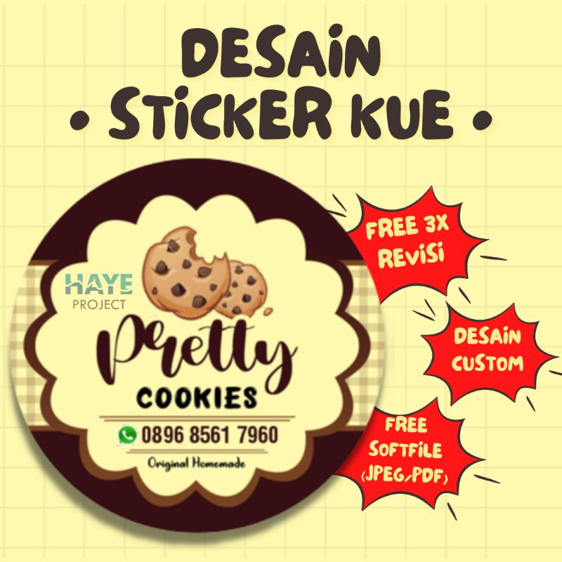 Jual DESAIN CUSTOM LOGO/LABEL KUE | Shopee Indonesia