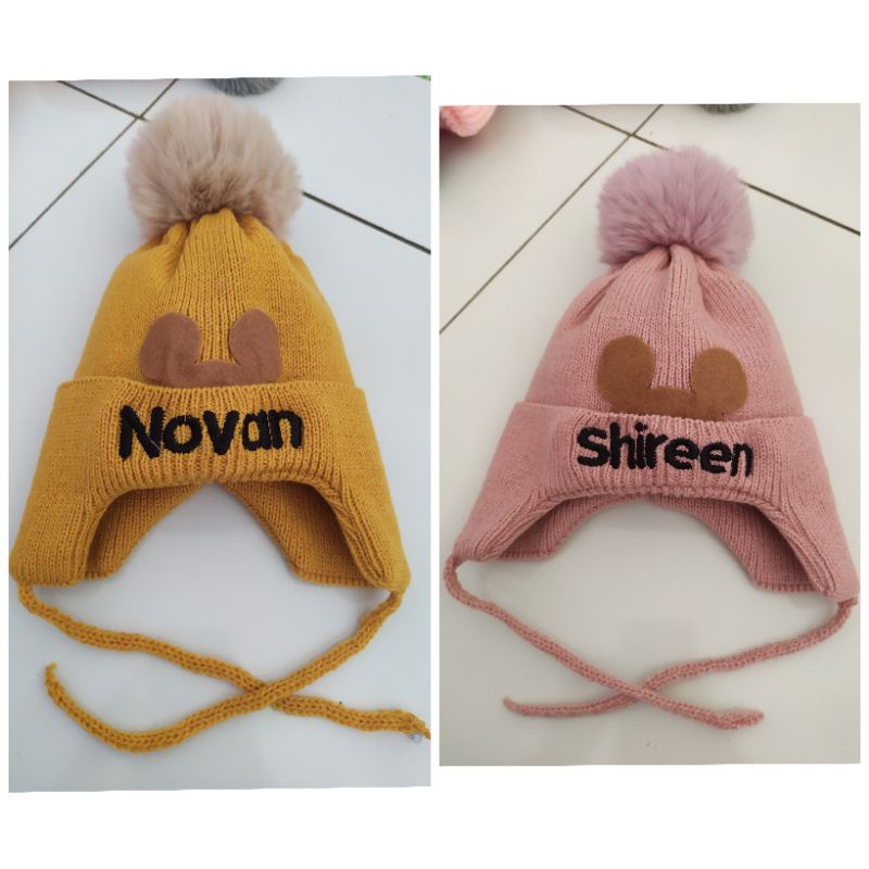 Jual topi rajut rajut 1 - 5 tahun/kupluk bayi/kupluk afika/kupluk helm ...