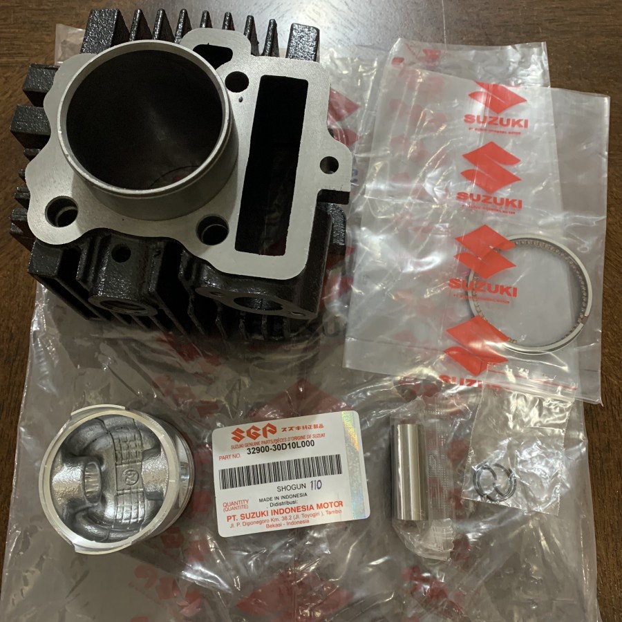 Jual SHOGUN 110 SILINDER BLOK CYLINDER BLOCK SEHER PISTON ASSY BORING KIT SET OLD R NEW BARU ...