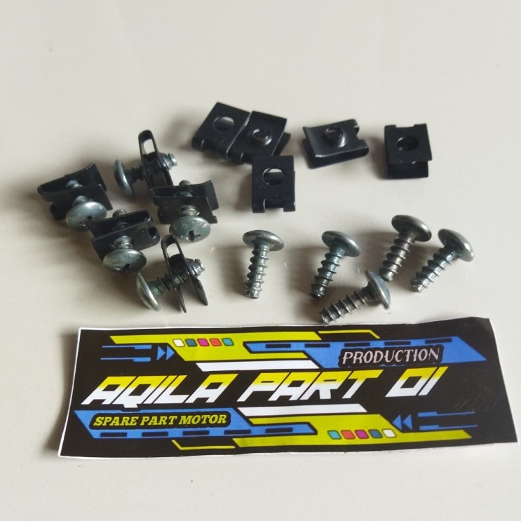 Jual BAUT KLIP BODY MOTOR YAMAHA MATIC NON MATIC UKURAN M 5X16 ( 25 PCS ...