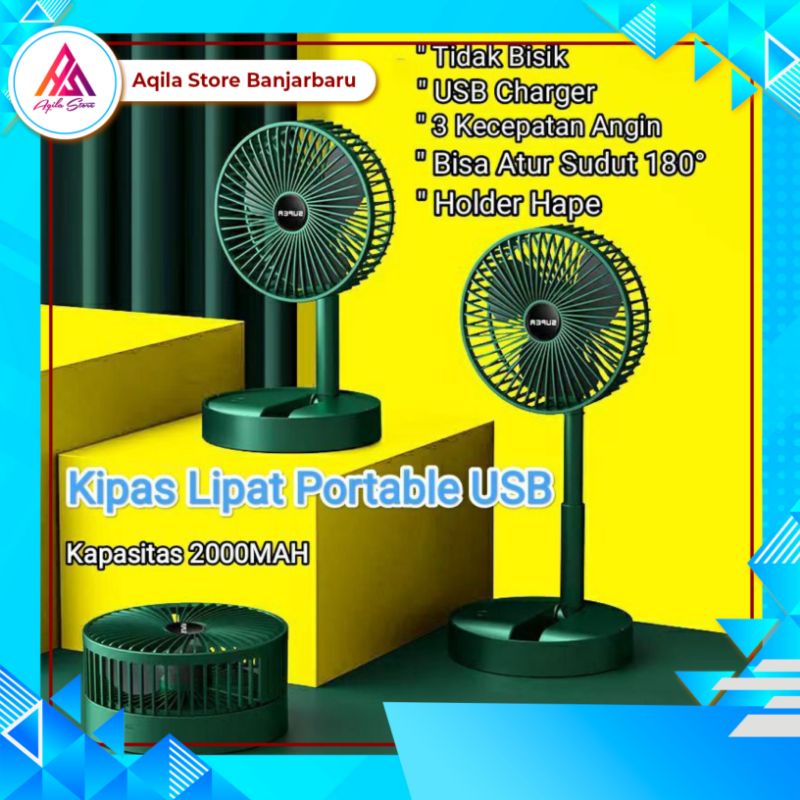 Jual Kipas Angin Lipat Portable SQRS Rechargeable / Kipas Lipat ...