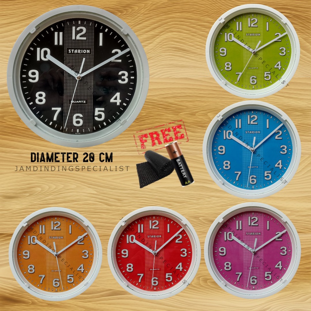 Jual JAM DINDING JAM MEJA MINIMALIS POLOS MESIN ORIGINAL DIAMETER 20CM ...