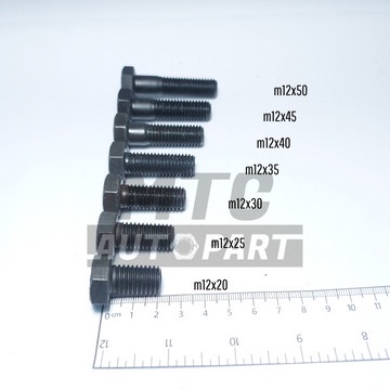 Jual Mur Baut Hexagon Baja Hitam M12 Bolt Nut Baut Kunci 19 Gr 8.8 | Shopee Indonesia