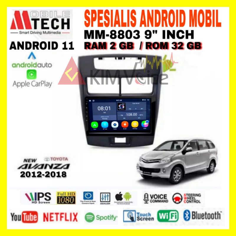 Jual Head Unit Android Mtech 9 inch OEM All New Avanza / Xenia 2012-2018 Soket Plug & Play ...