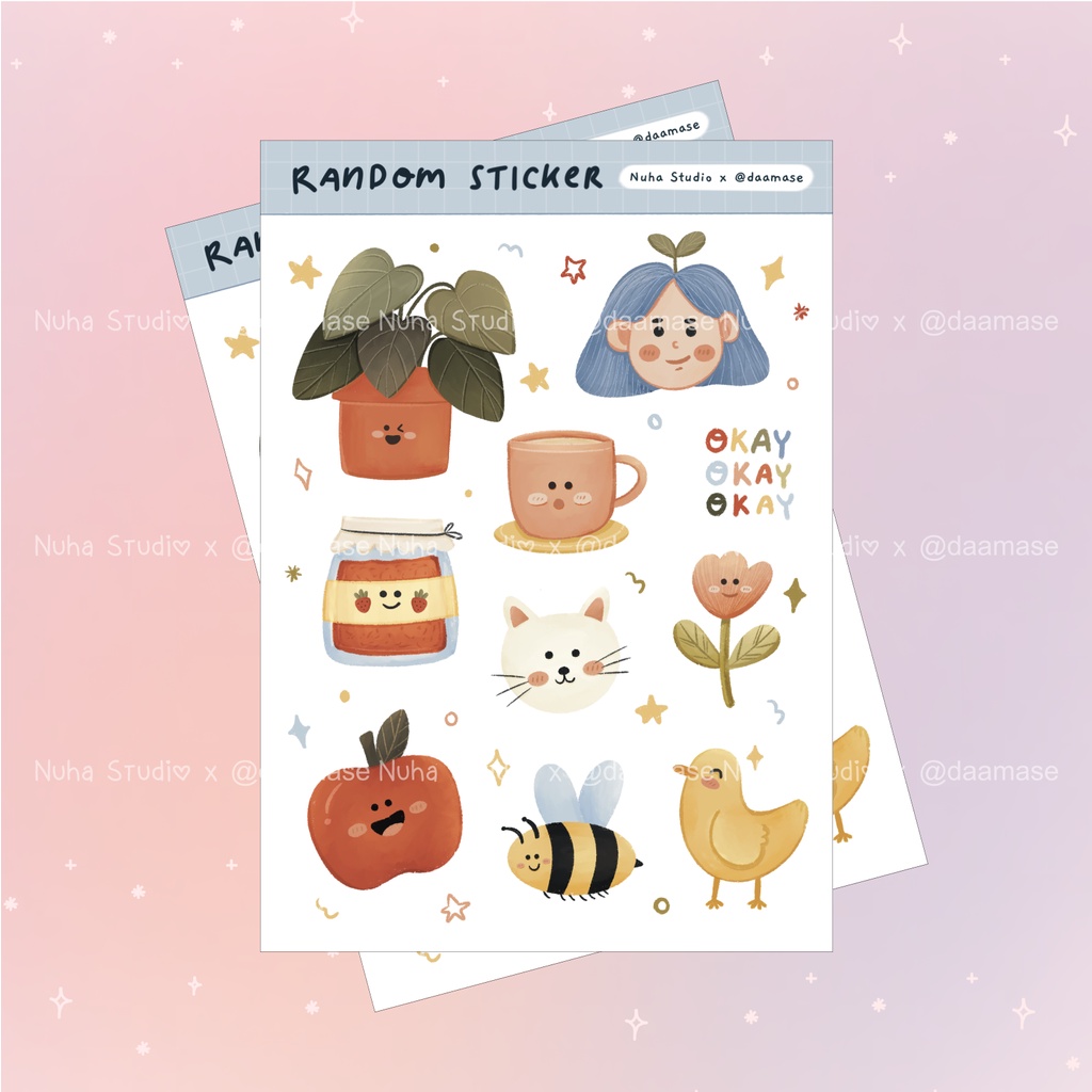 Jual Sticker by daamase | Random Sticker Pot Tanaman Cewek Bumi Kopi ...