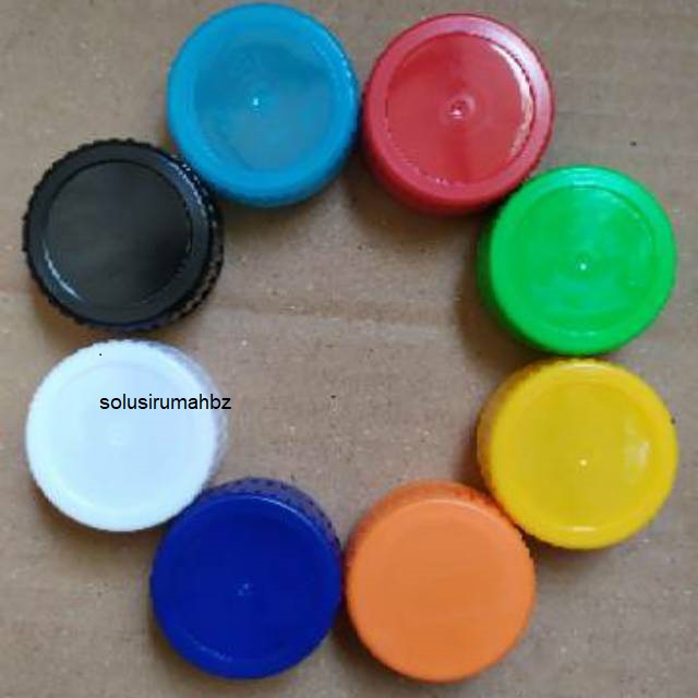 Jual TUTUP BOTOL AQUA KEMASAN neck 30mm 30 mm warna random boleh tulis ...