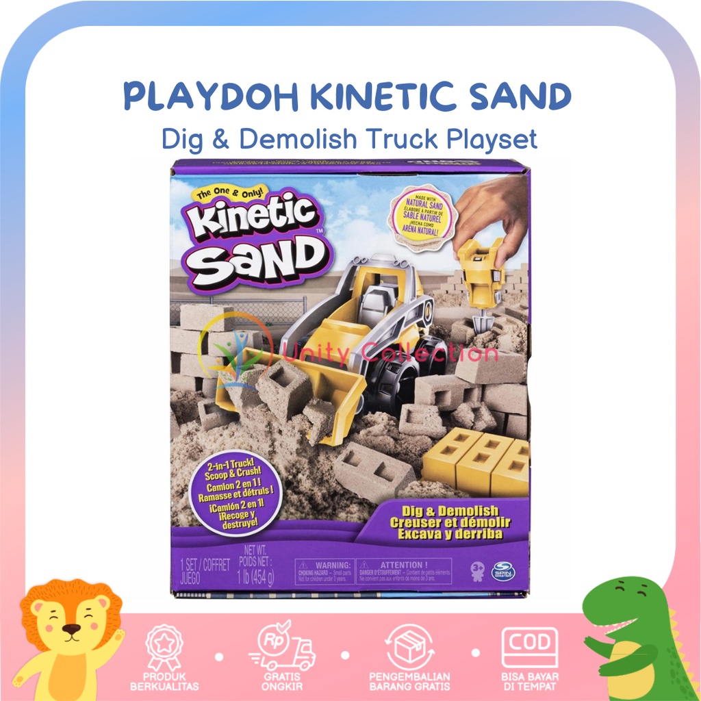 Jual Mainan Pasir Kinetic Sand Dig and Demolish Truck Playset | Shopee ...