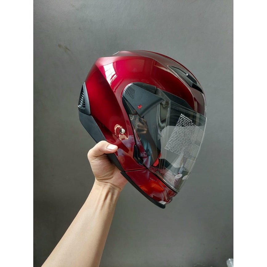 Jual ZEUS ZS 611C WIN GLOSSY MODULAR CROSSOVER DOUBLE VISOR BISA HALF ...