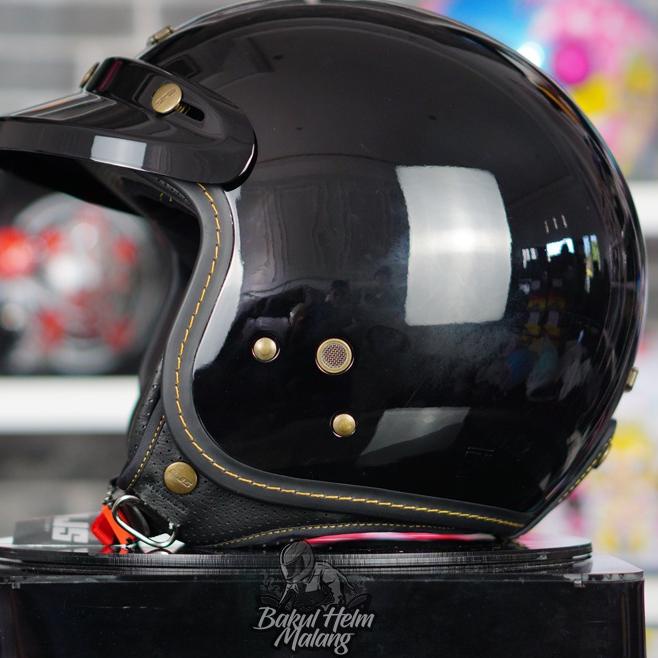 Jual [CODE AS26] HELM BOGO RETRO NJS NR-80S SOLID ORIGINAL PREMIUM FREE ...