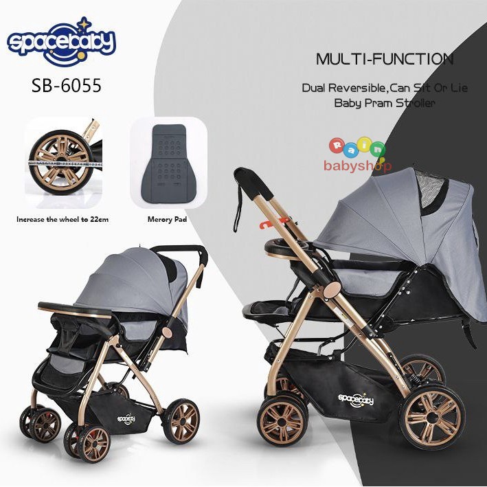 Jual Stroller Space Baby SB 6033 XL Kursi Dorong Anak Reversible Stir ...