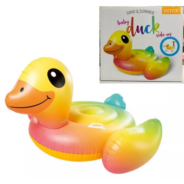 Jual INTEX 57556 Pelampung Renang Floaties besar Yellow Duck Ride On ...