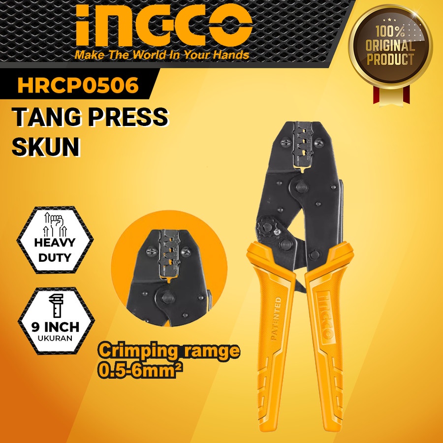 Jual Tang Press Skun INGCO HRCPC0506 0.5-6mm Tank Ratchet Crimping ...
