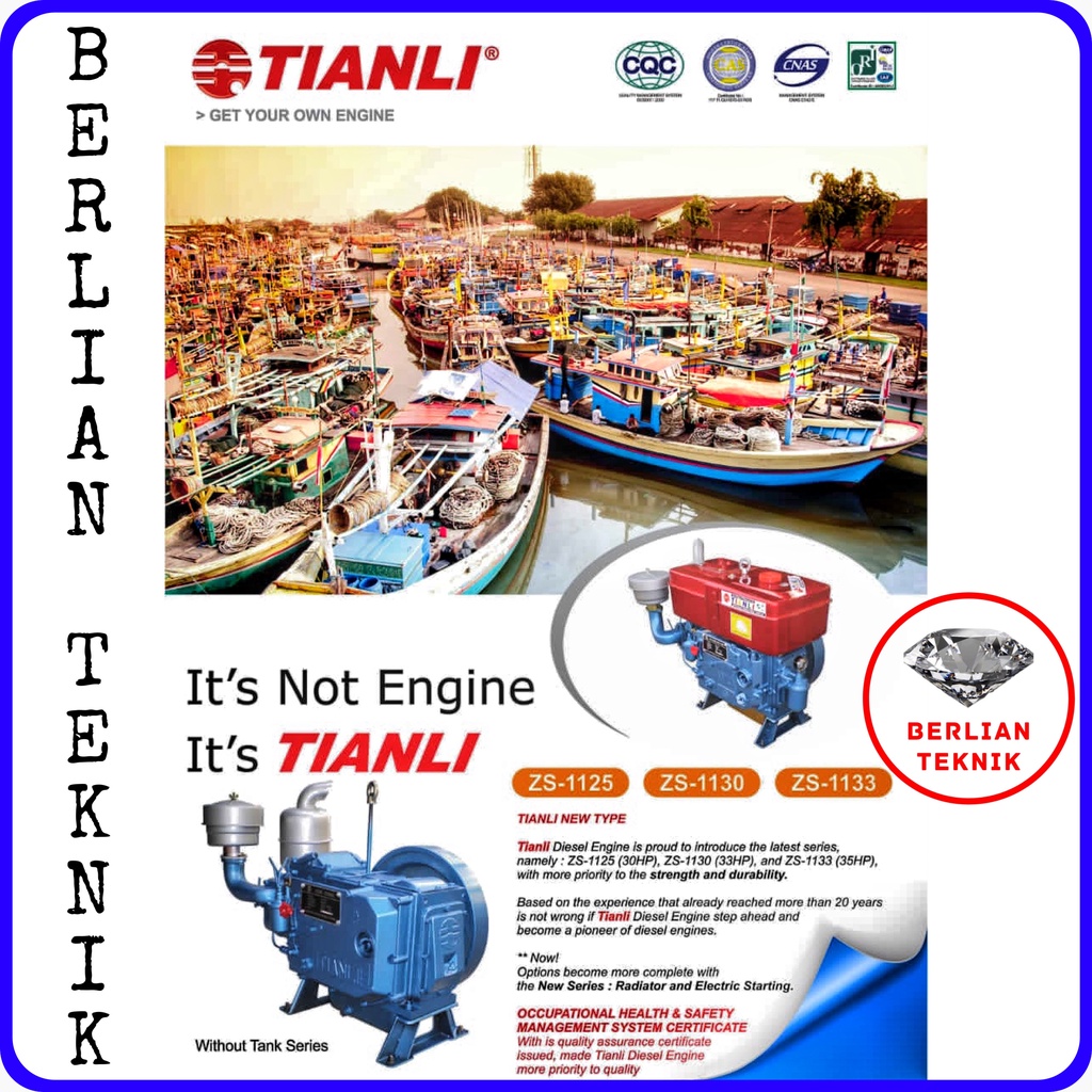 Jual Mesin Penggerak Solar Engine Diesel Tianli ZS 1130 Y / 33 HP | Shopee Indonesia