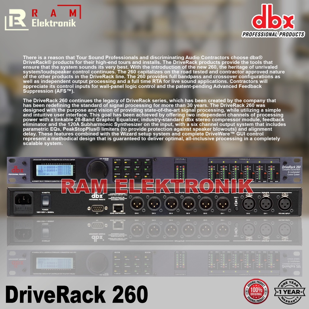 Jual Speaker Management DriverRack Driver Rack DBX 260 / DBX260 ORIGINAL | Shopee Indonesia