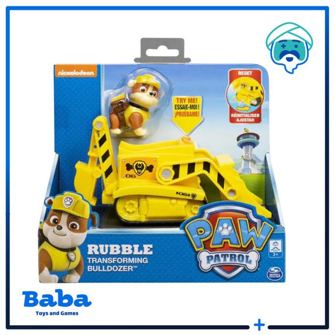 Jual Paw Patrol Rubble's Rubble Transforming Bulldozer Figure Set ...