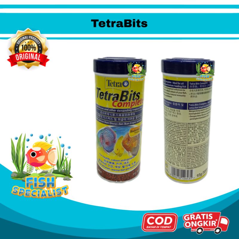Jual TetraBits Complete 93gr - Pakan Discus Pellet Makanan Ikan Mulut ...