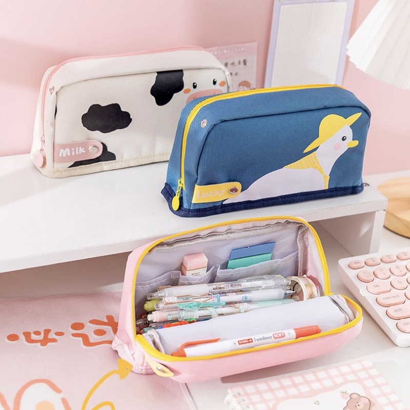 Jual Kotak Pensil PU PVC Tempat Pensil Resleting Lucu Tahan Air Motif ...