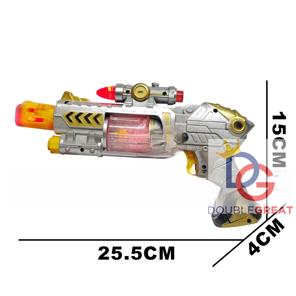 Jual DOUBLE GREAT Mainan Anak Laki Senjata Pistol Laser Rocketeer Gun ...