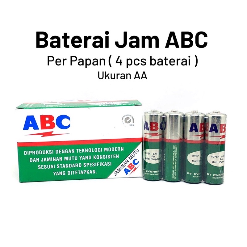 Jual Baterai jam ABC harga per box isi 2lusin | Shopee Indonesia