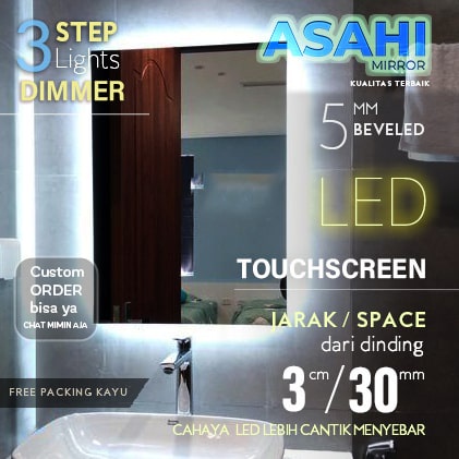 Jual TOUCHSCREEN Cermin LED 5MM BEVEL RECTANGLE Cermin Smart Mirror LED ...