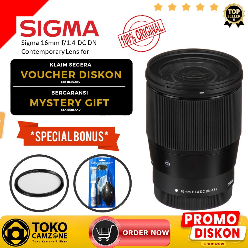 Jual Lensa Sigma 16mm f1.4 DC DN Contemporary Lens for Micro Four Thirds | Shopee Indonesia