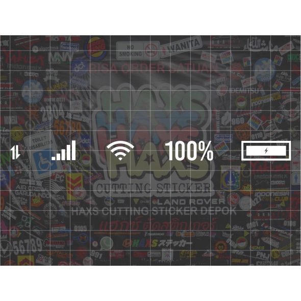 Jual Cutting Sticker Mobile Phone Signal Ukuran 14 Cm Untuk Visor Helm ...