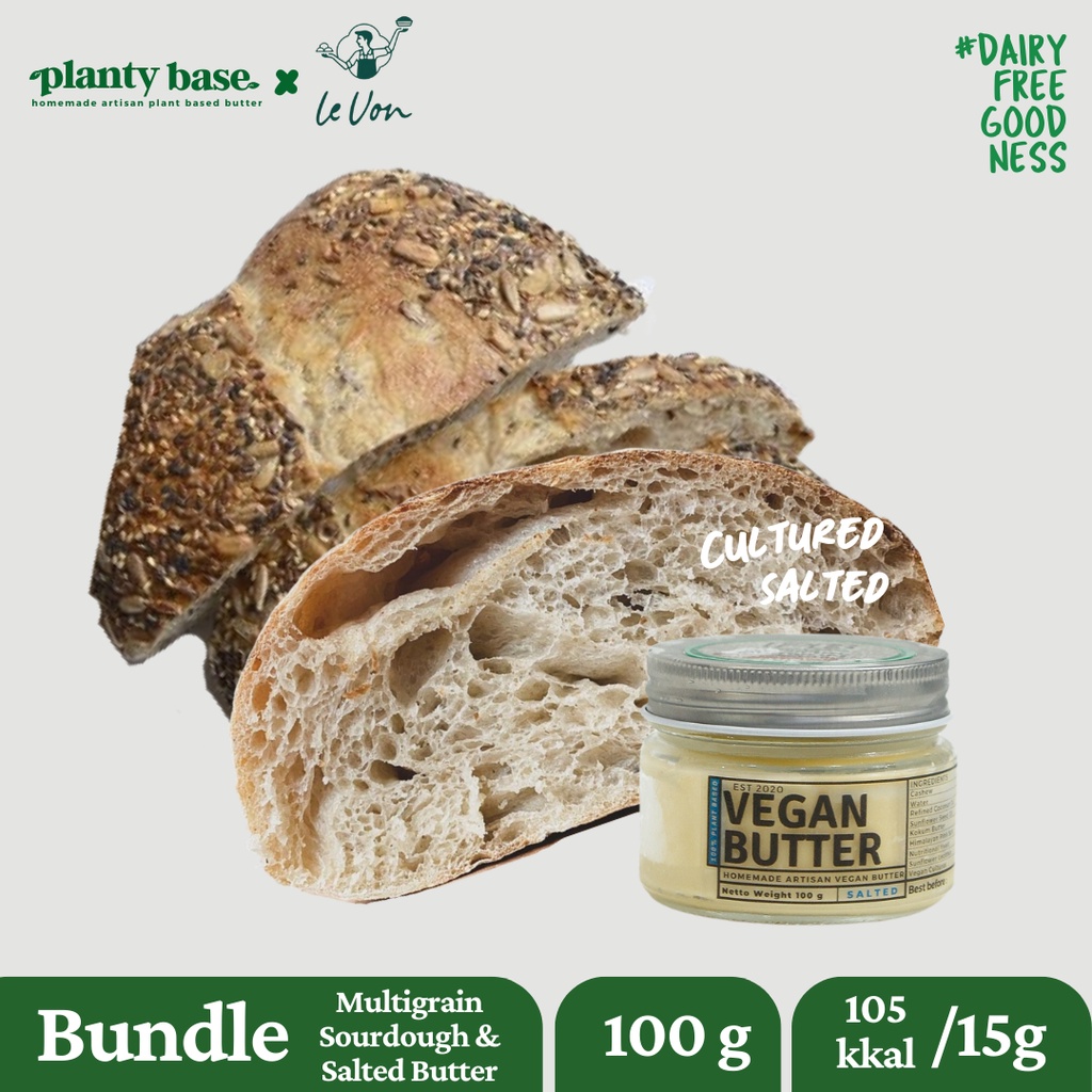 Jual Planty Base x Le Von Bundle Multigrain Sourdough & Salted Butter ...