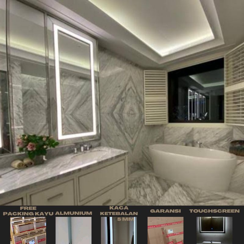 Jual kaca rias 60x120cm LED TOUCHSCREEN | Cermin Rias | Cermin ...