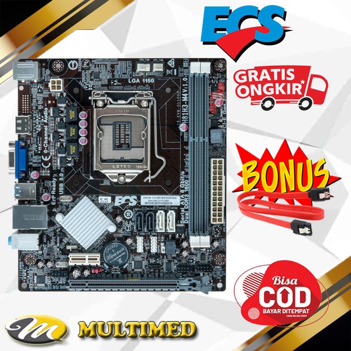 Jual Motherboard Soket 1150 H81 Ddr3 Merk ECS | Shopee Indonesia