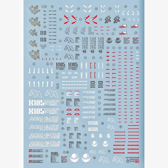 Jual Hot Sale Mg Aile Strike Gundam Water Decal Evo Simp Decal Trendi ...