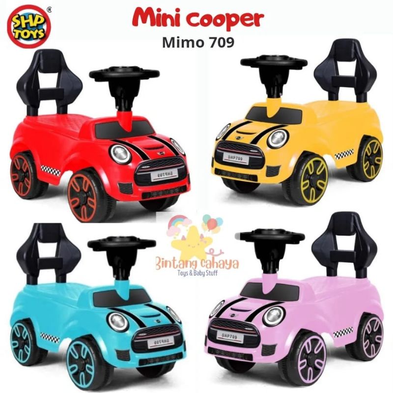 Jual Mainan mobil dorong anak SHP Mimo 709 K618 Vibe mini cooper ride ...